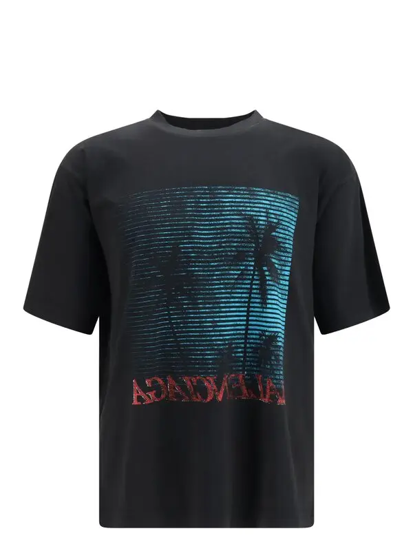 Balenciaga Graphic Print T-hirt - Black