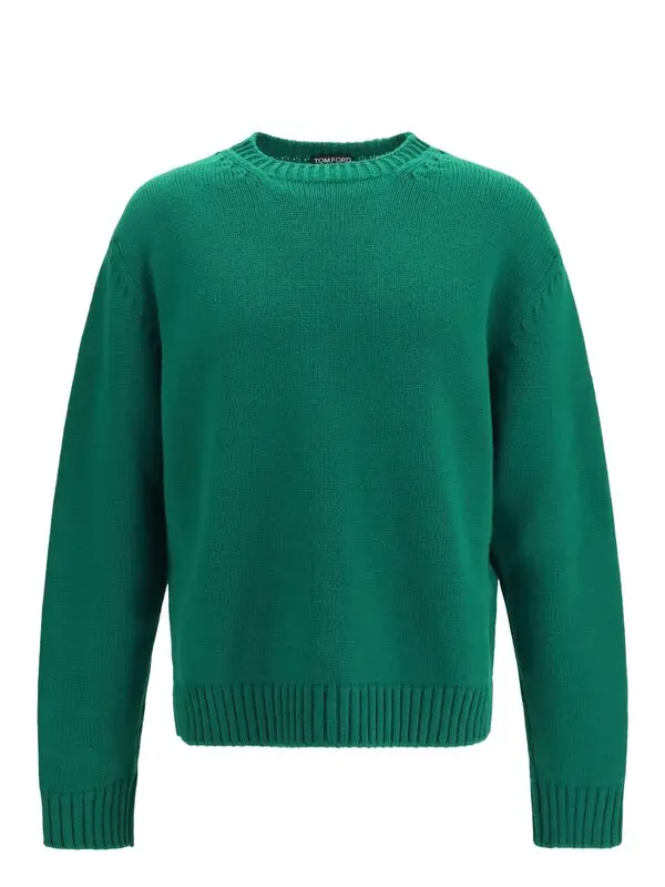 TOM FORD Wool And Cashmere Crew Neck Sweater - Green