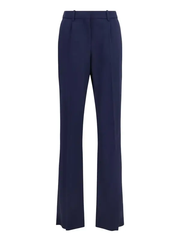 Balenciaga Slim Tailored Stretch Wool Twill Pants - Blue