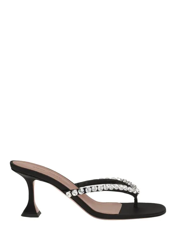 Amina Muaddi Gigi Crystal-embellished Thong Sandals - Black