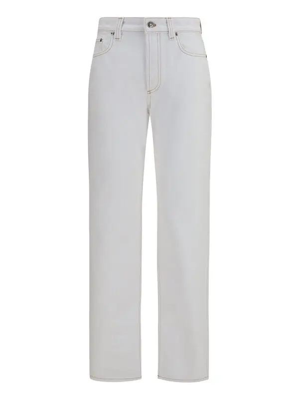 Versace High-waisted Straight Leg Jeans - White