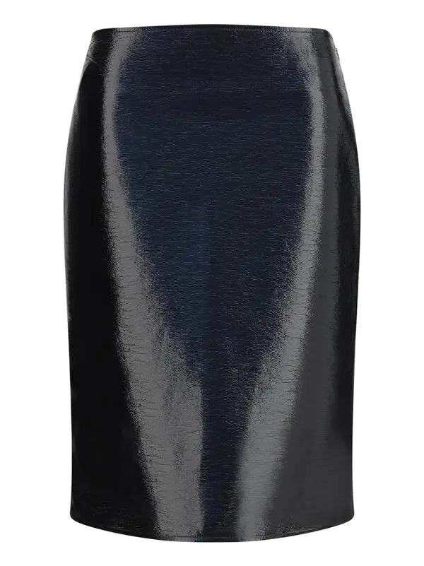 COURREGES Vinyl Midi Skirt - Bordeaux