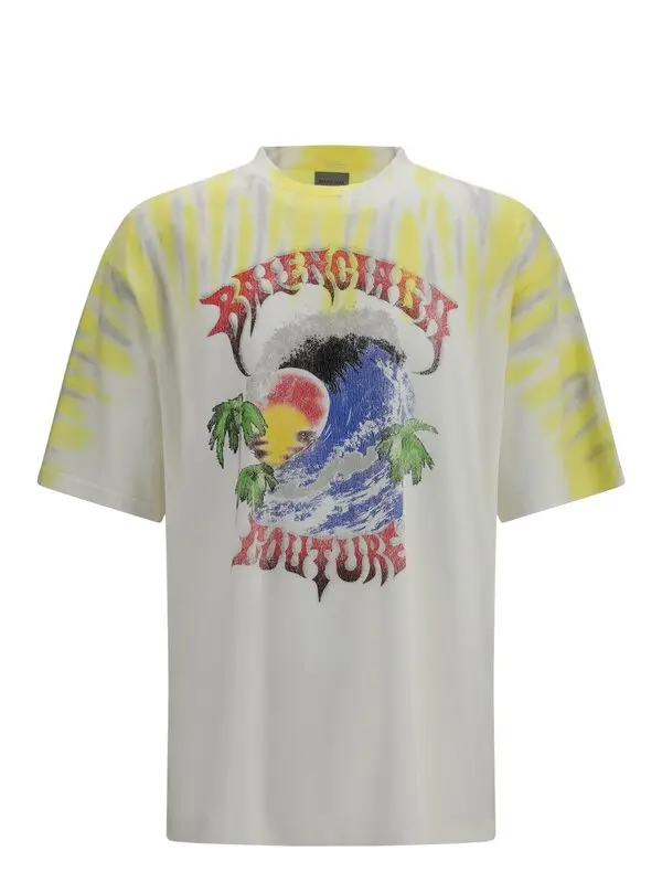 Balenciaga Extree Tie Dye T-shirt Ale - Yellow