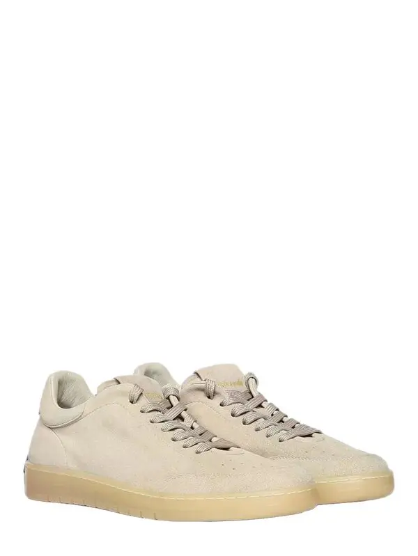 BARACUTA Perforated Toe Lace-up Sneakers - Neutrals