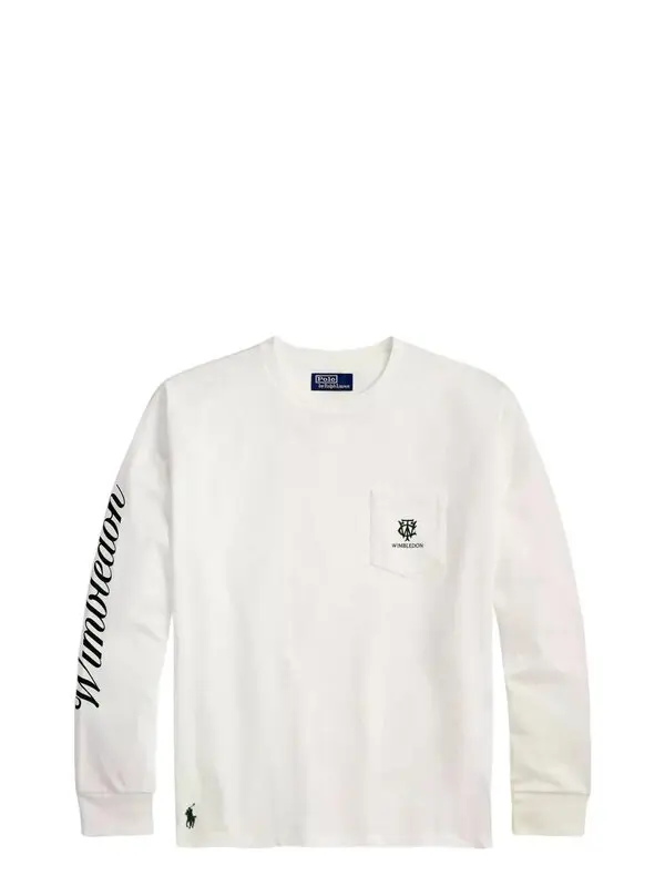 Polo Ralph Lauren Wimbledon Long-sleeve Pocket Sweatshirt - White
