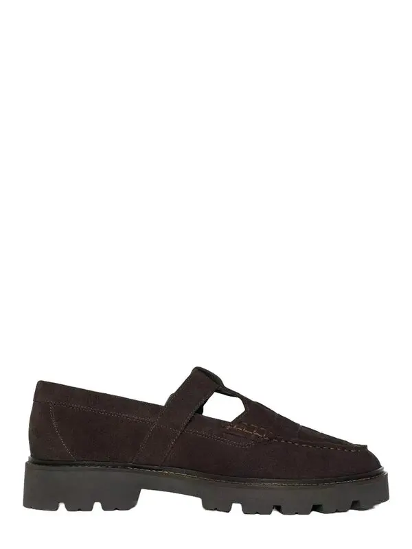 Manière De Voir Amalfi Suede Fisherman Sandals - Brown