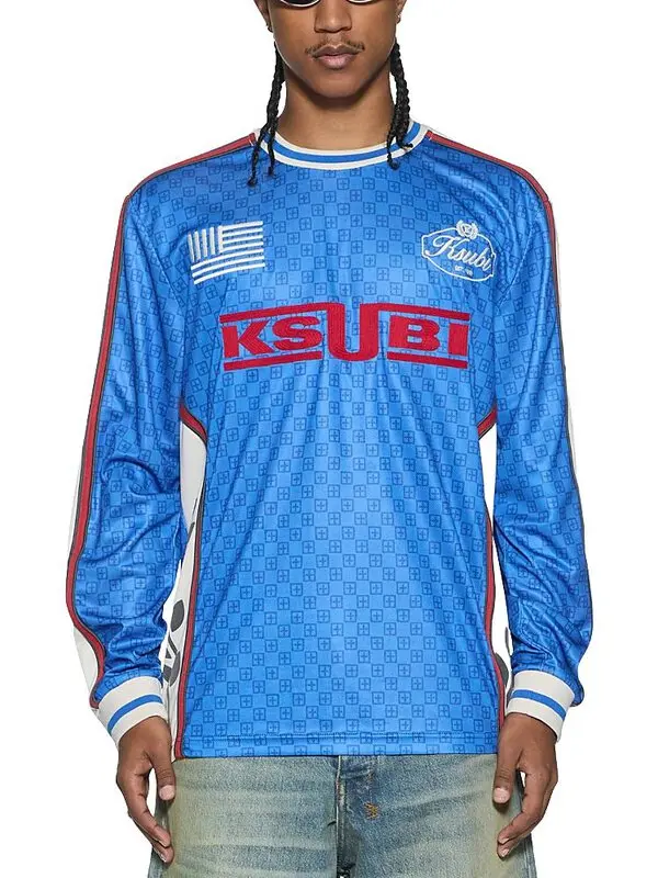 Ksubi Graphic Print Jersey Shirt - Blue