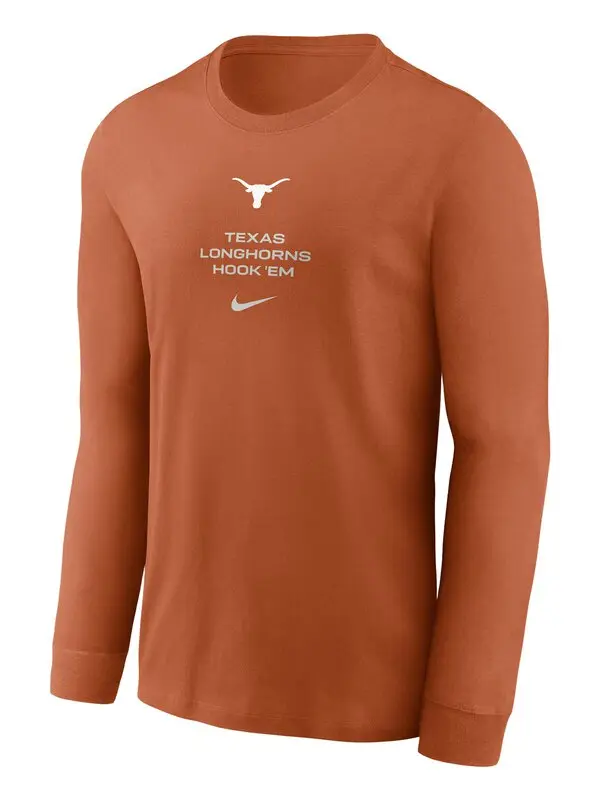 Nike Texas Sideline Dri-fit College Long-sleeve T-shirt - Orange