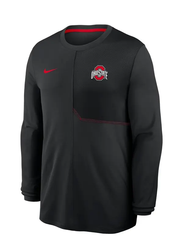 Nike Ohio State Sideline Coach Dri-fit College Long-sleeve Top - Black