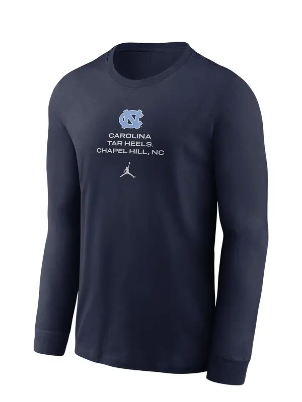 JORDAN Brand North Carolina Tar Heels Dri-fit College Long-sleeve T-shirt - Blue