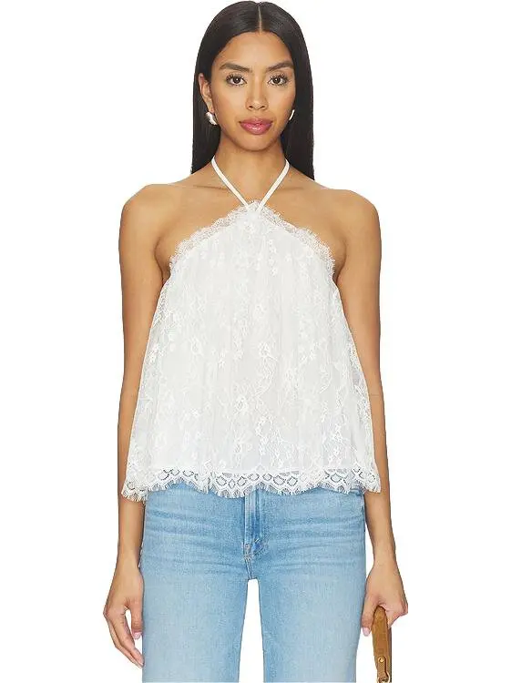 Tularosa Liana Lace Halter Top - Ivory
