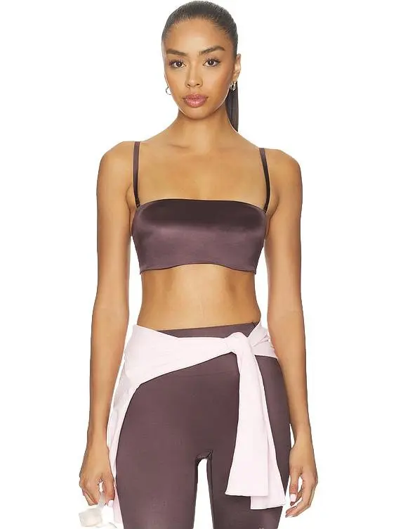 NIKESKIMS Shine Bandeau Bra In Brown - Phoenix