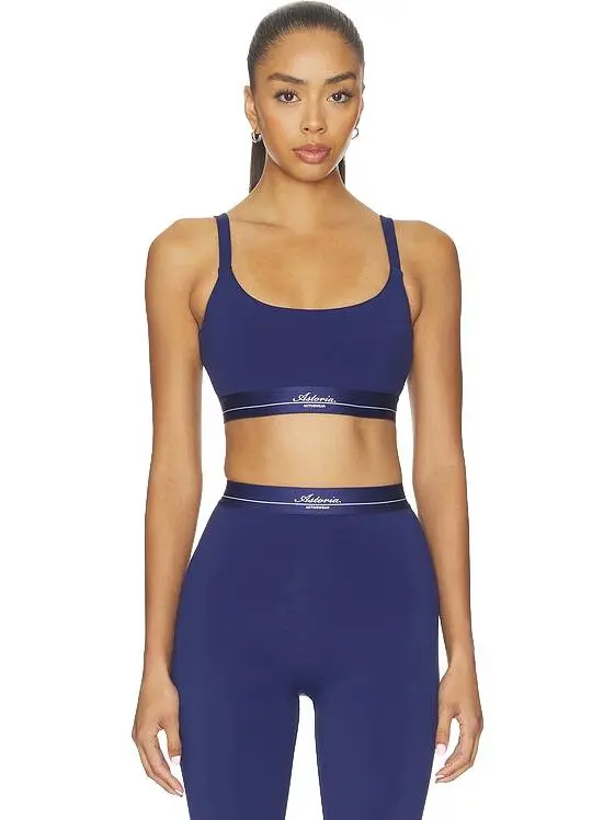 ASTORIA Wide Strap Sports Bra In Ocean Cavern - Navy