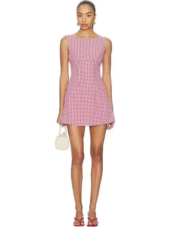 MORE TO COME Maree Mini Dress - Red Gingham