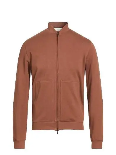 FILIPPO DE LAURENTIIS Cotton Piqué Zip-up Sweatshirt - Brown