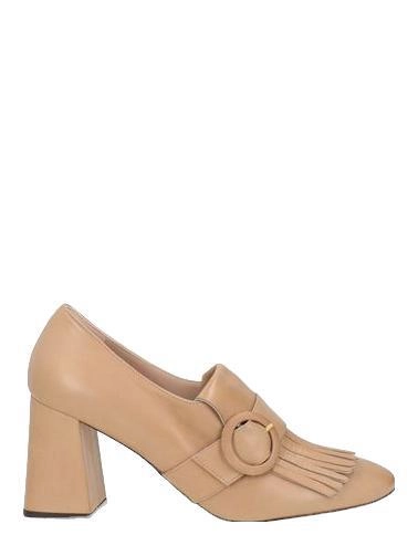 GIORGIO FABIANI Leather Loafers With Fringes And Appliqués - Beige