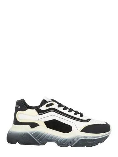 Dolce & Gabbana Soft Leather And Textile Fiber Chunky Sneakers - White