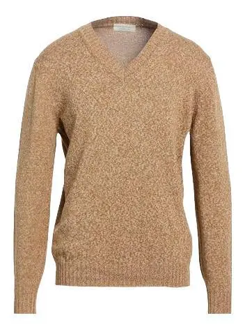 FILIPPO DE LAURENTIIS Cotton V-neck Sweater - Beige