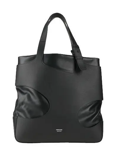 FERRAGAMO Calfskin Shopper Bag - Black