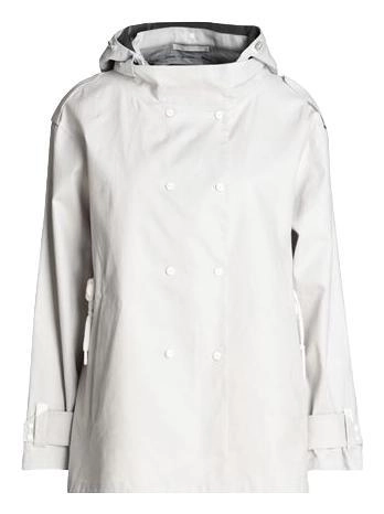 Herno Lightweight Linen Double-breasted Jacket With Detachable Hood - Light Grey