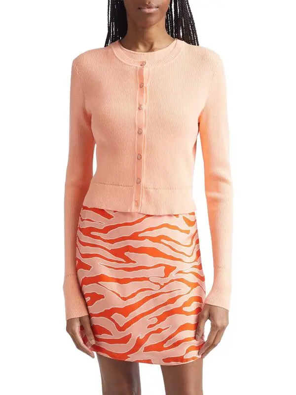 TOCCIN Zoe Fitted Crop Cardigan - Sherbert