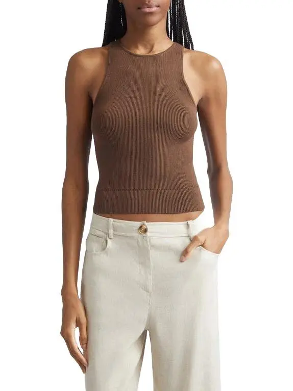 TOCCIN Avery Racerback Tank - Cocoa