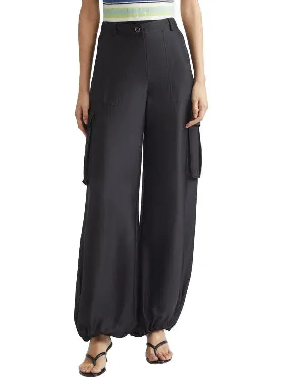 TOCCIN James Wide Leg Cargo Pants - Jet