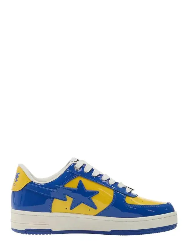 A BATHING APE Sta Patent Leather Sneakers - Blue