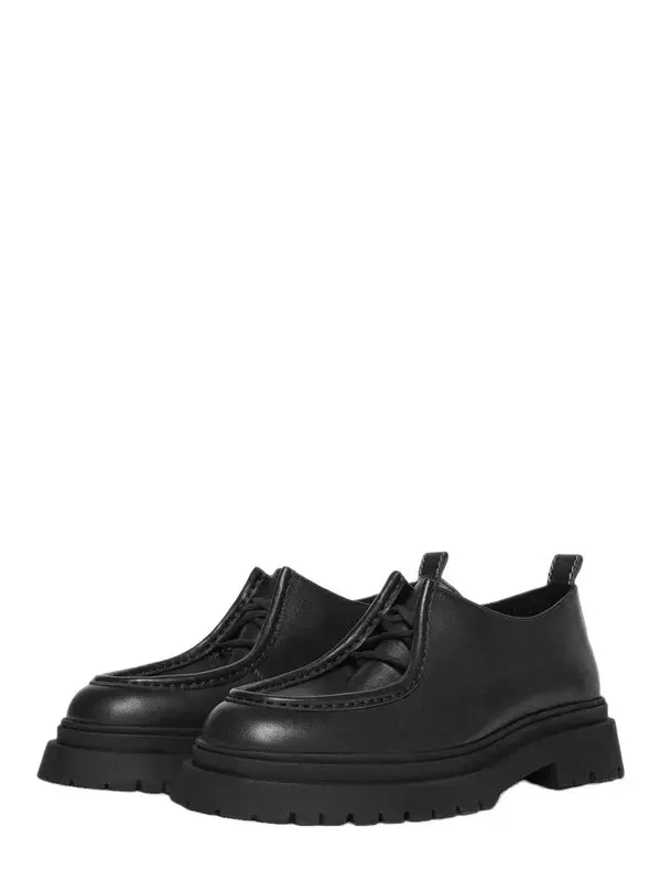 Manière De Voir Lille Leather Lace-up Shoe - Black
