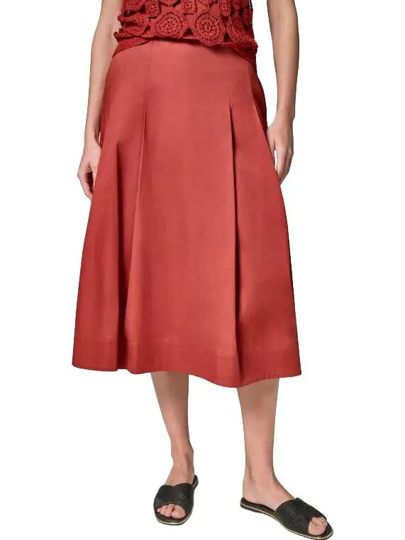 Donna Karan New York Pleated A-line Skirt - Sunbaked