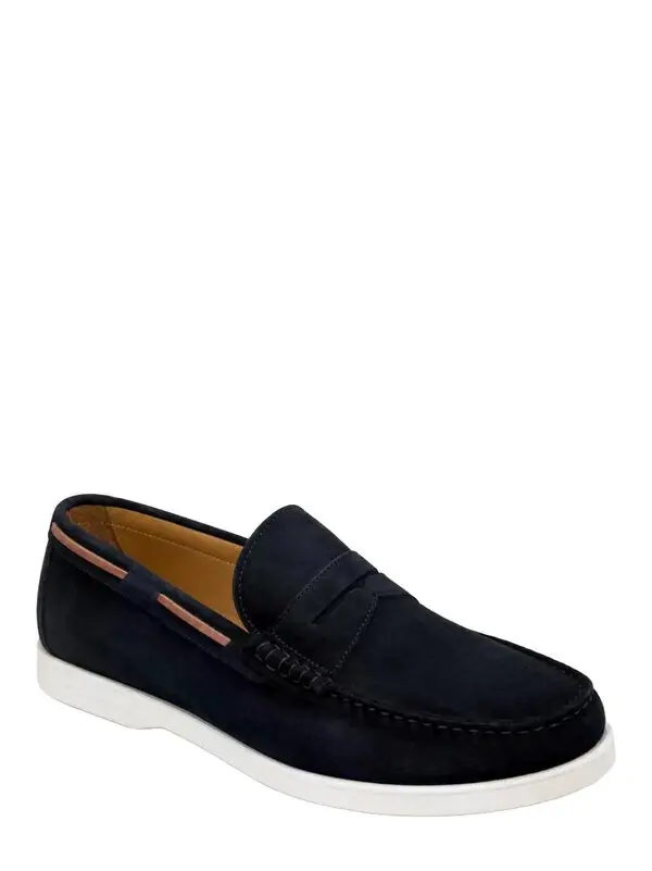 Kiton Suede Finish Leather Loafers - Blue
