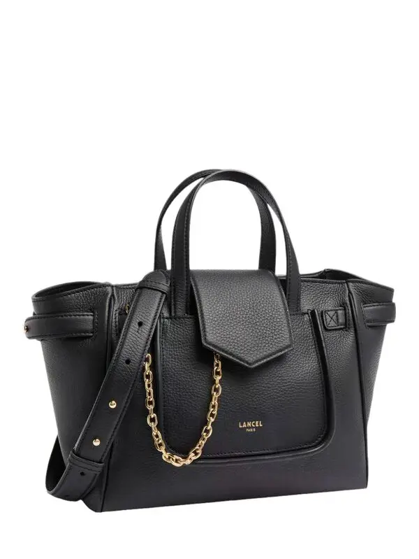 LANCEL Thea Grained Leather Tote Bag - Black
