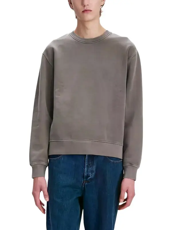 A.p.c. Logo-print Boxy Sweater - Grey