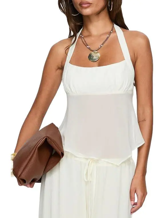 Princess Polly Finesse Halter Top - Yellow