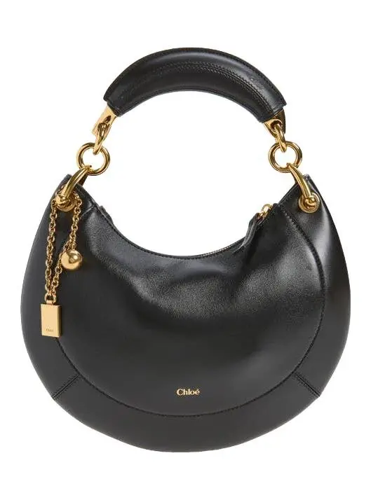 Chloé Calfskin Banana Hobo Bag - Black