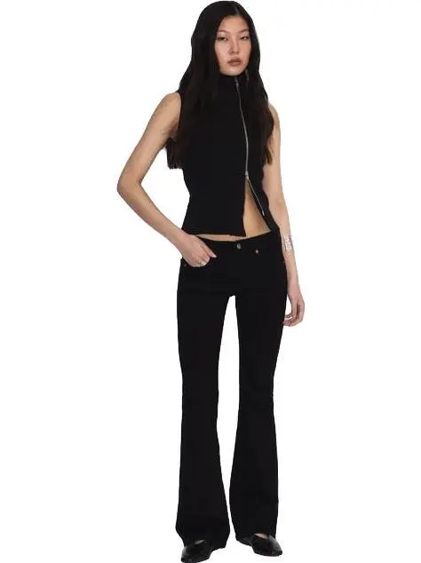 DR. DENIM Kily Low Bootcut Jeans - Solid Black