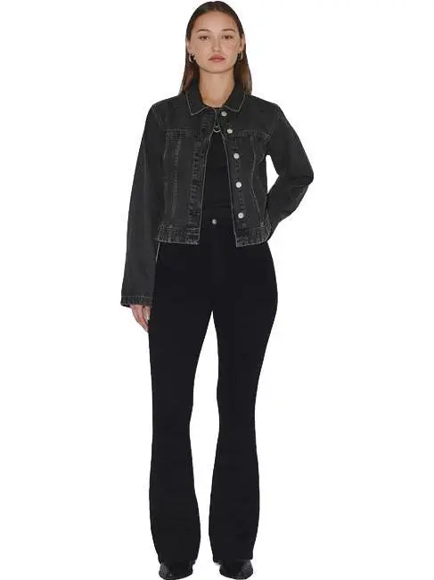 DR. DENIM Moxy High Flare Jeans - Black