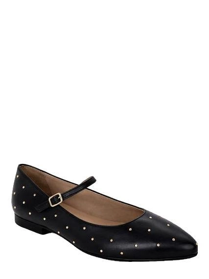MENINA STEP Clara Studded Mary Jane Flats - Black