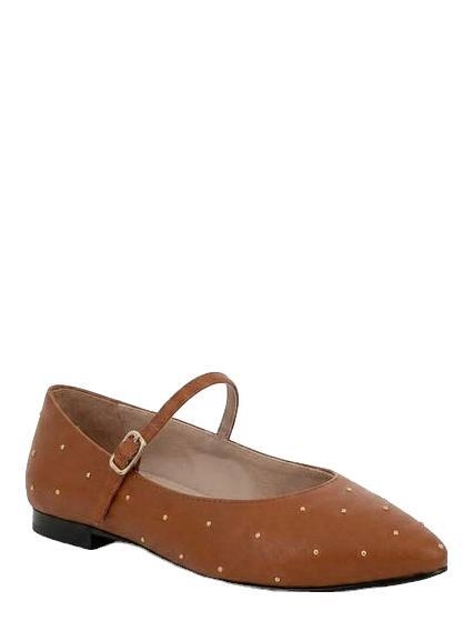 MENINA STEP Clara Flat Mary Jane Sandal - Tan