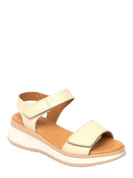 MENINA STEP Napoli Flat Wedge Sandal - Ivory