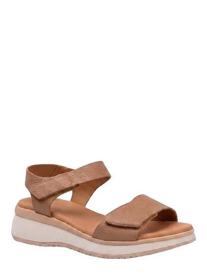 MENINA STEP Napoli Flat Wedge Sandal - Taupe