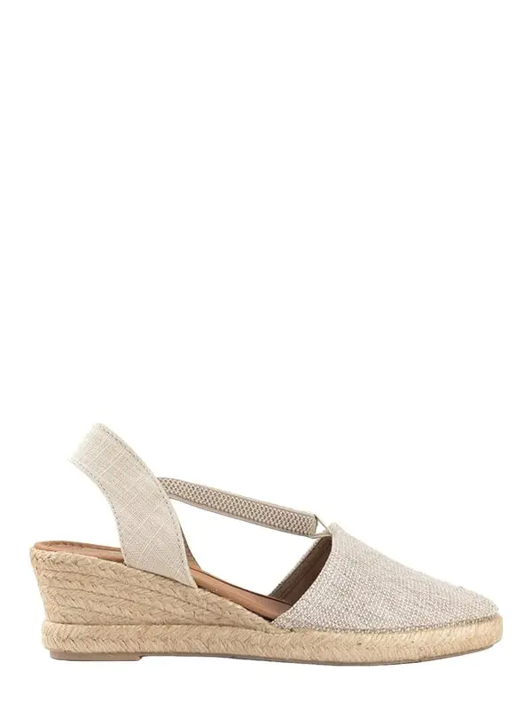 MENINA STEP Barbate Low Espadrille Sandal - Silver