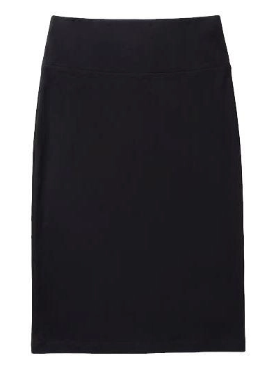 ELLE COUTURE Ponte Pencil Skirt - Black