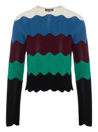 MADEMOISELLE Crochet Color Block Cardigan - Multi