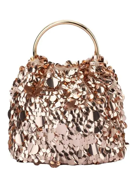 OLGA BERG Vera Sequin Top Handle Bag - Blush