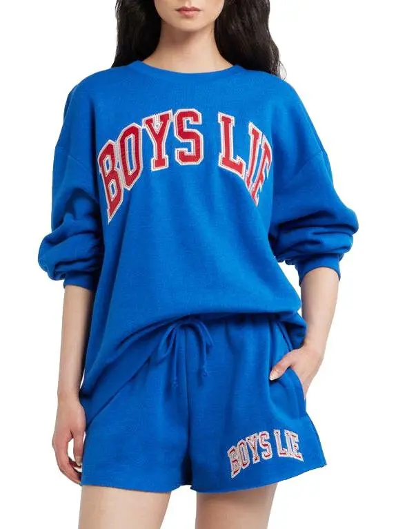 BOYS LIE Graphic Embroidered Sweatshirt - Blue