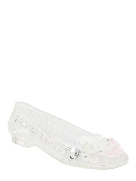 HEAVENLY JELLY Fleck Jelly Ballet Flat - Clear