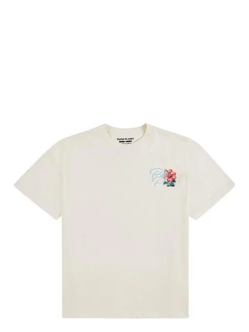PAPER PLANES Flower Graphic T-shirt - Eggshell