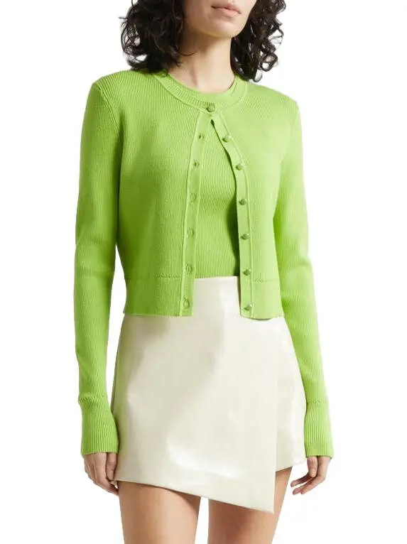 TOCCIN Zoe Crop Cardigan - Lime