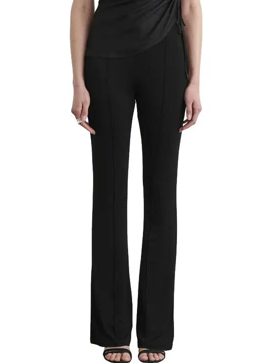 TOCCIN Gemma Seamed Flare Pants - Jet